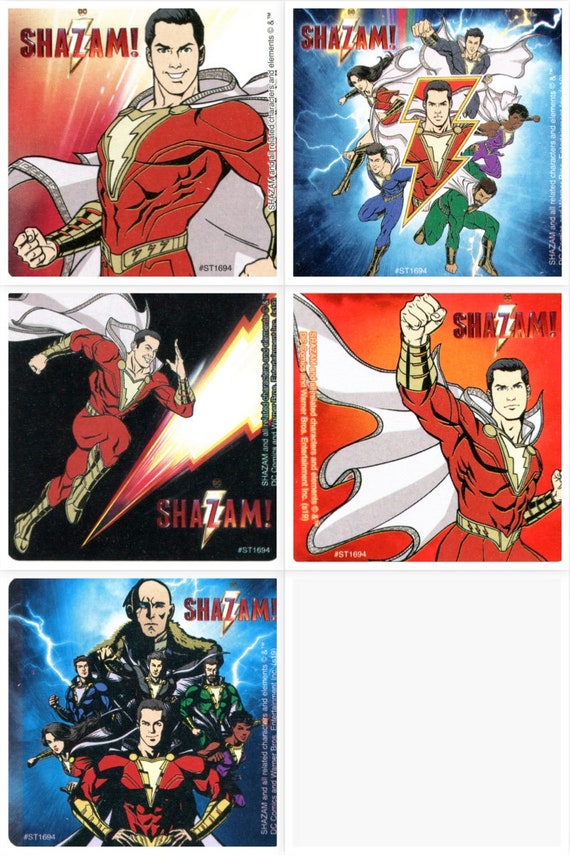 Licensed Shazam Stickers Shazam DC Comics Envelope Seals - Etsy