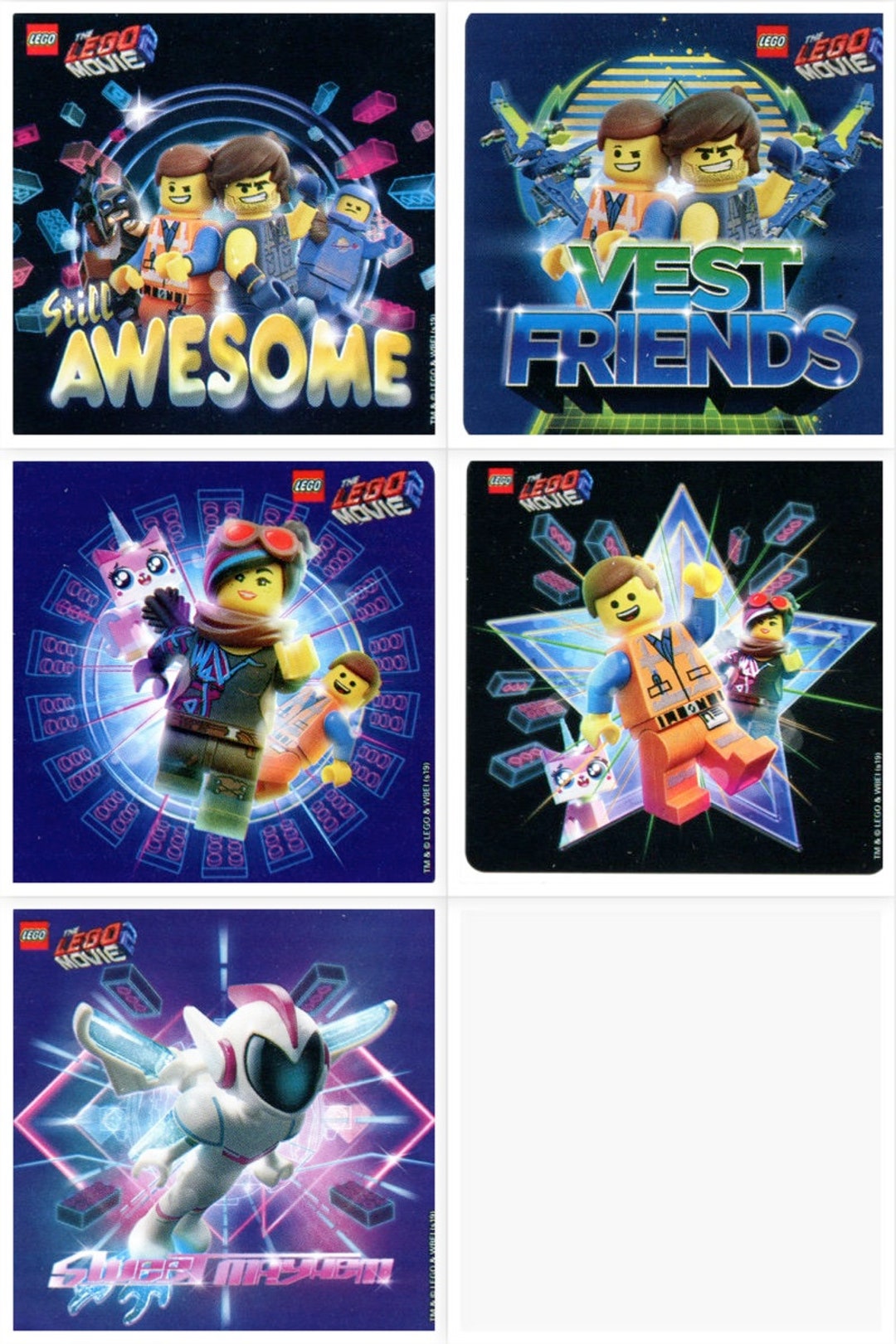 Licensed* Lego Movie Stickers -lego Movie 2 - Lego Party - Envelope ...