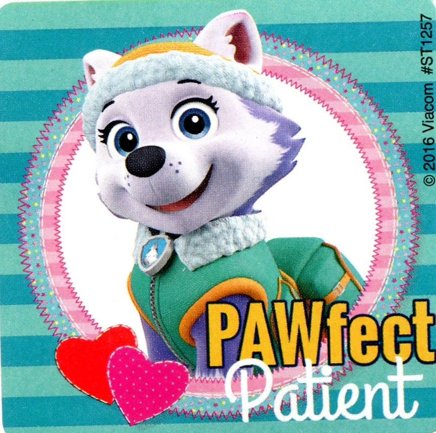 Paw Patrol Stickers Patient Rewards Great Patient Envelope | Etsy