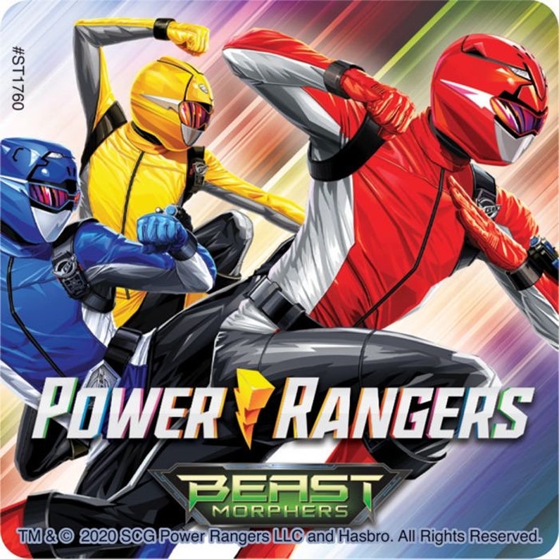 Power Rangers Stickers - Birthday Party Supplies - Party Favors, Reward ...
