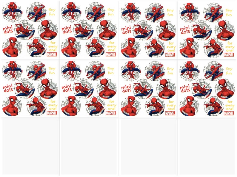 Spider-man Stickers Dots Stickers - Spider-man Dots - Envelope Seals ...