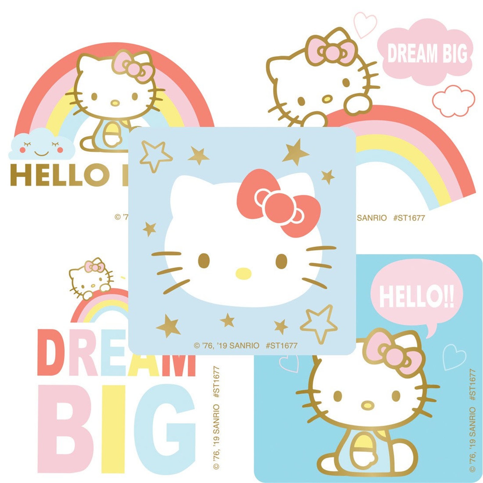 Hello Kitty Stickers - Hello Kitty Party - Dream Big - Envelope Seals ...
