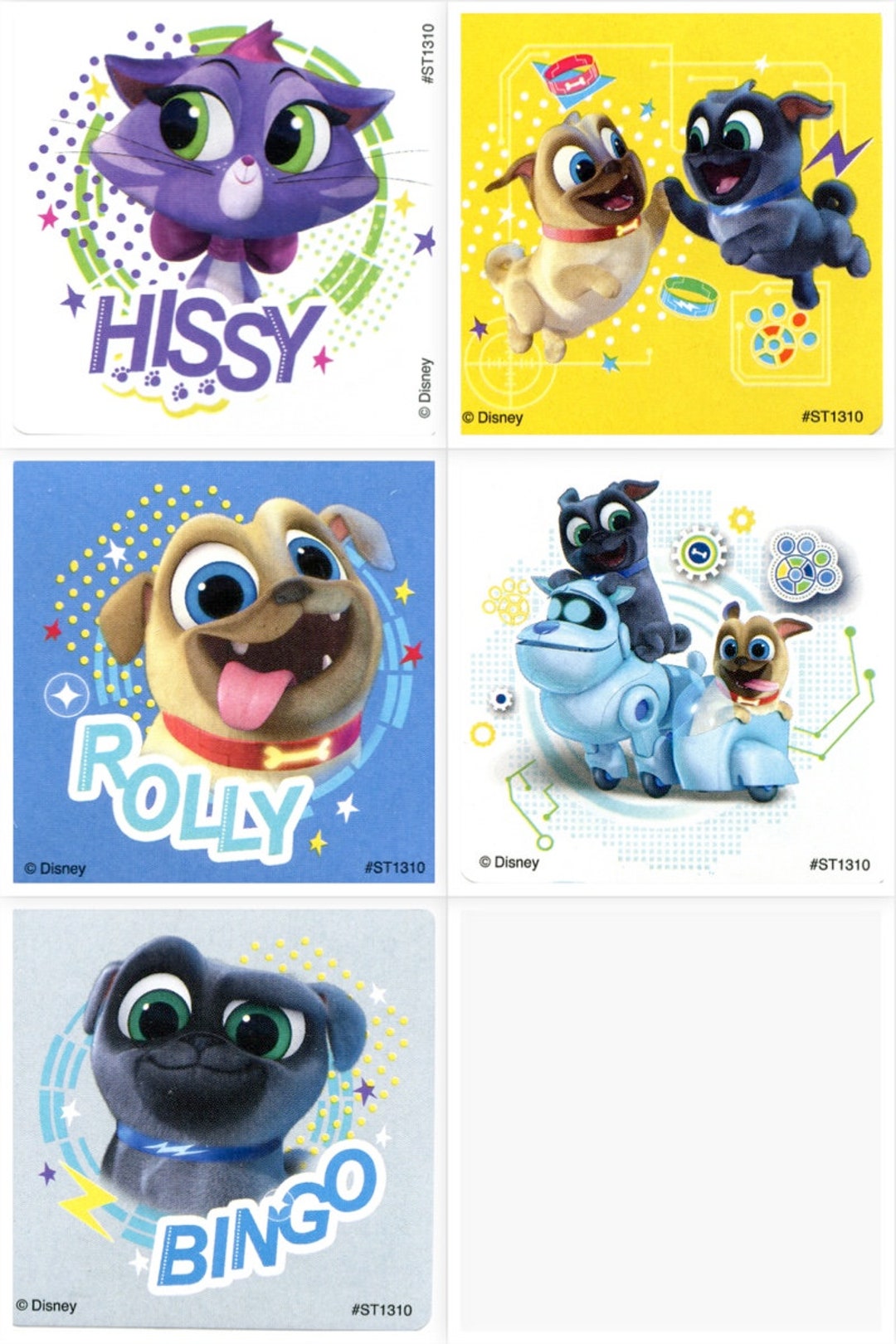 Puppy Dog Pals Stickers Envelope Seals, Party Favors, Reward Charts ...
