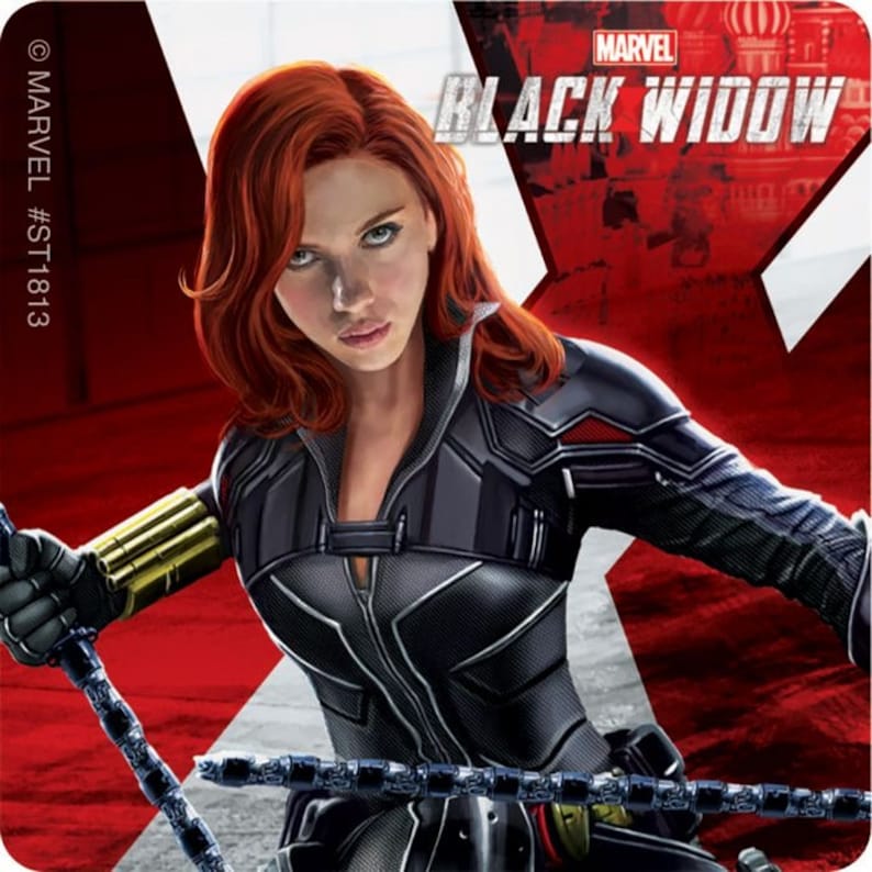 Black Widow Stickers Avengers Envelope Seals, Party Favors, Reward ...