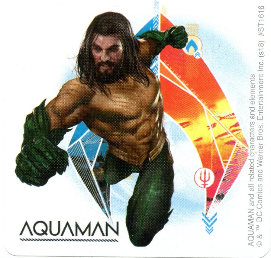 Licensed* Aquaman Stickers - DC Comics - Envelope Seals, Party Favors ...
