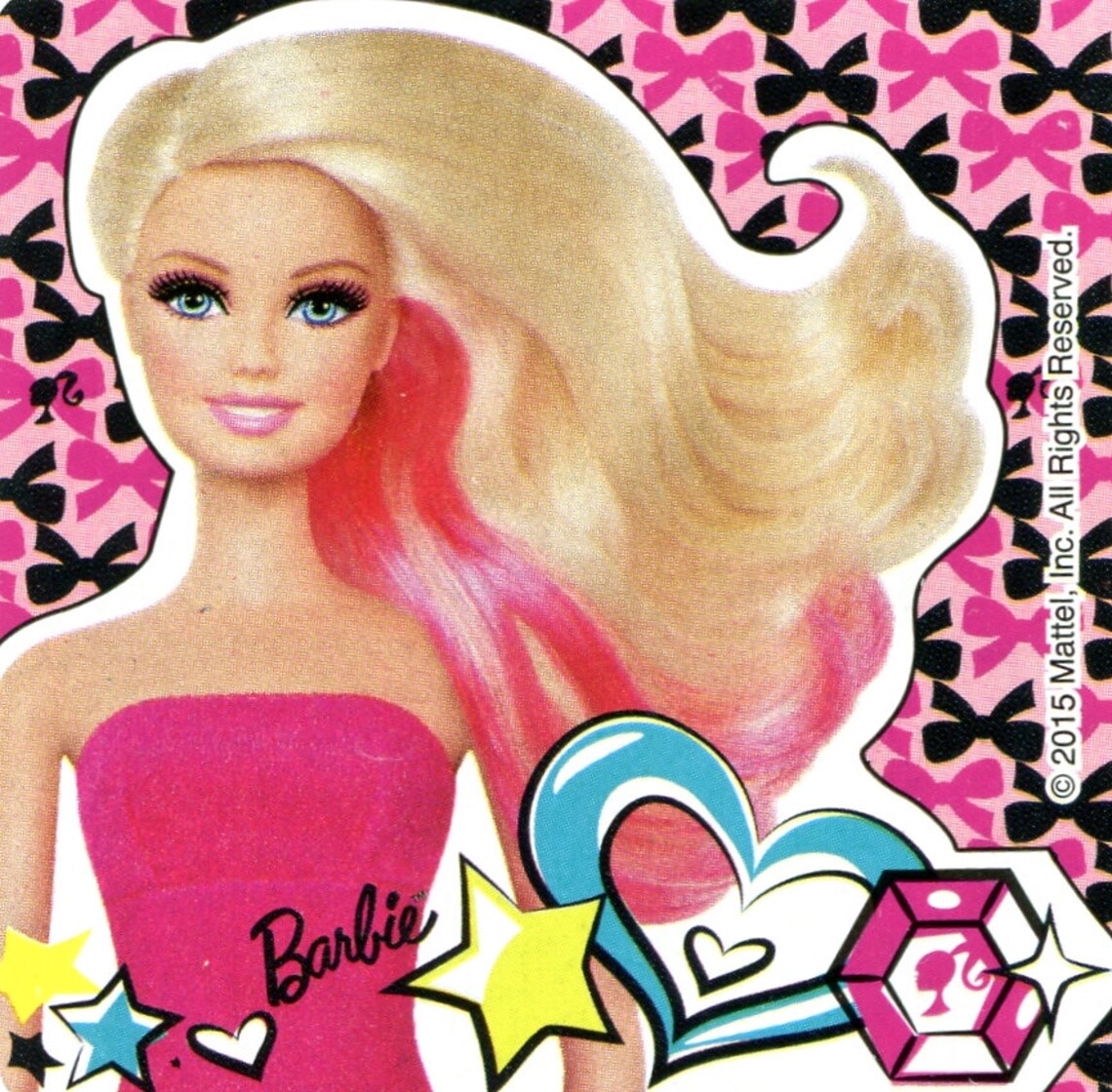 Licensed Barbie Stickers - Envelope Seals, Favours, Reward, Merit ...
