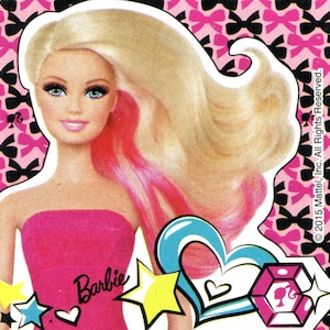 Licensed Barbie Stickers - Envelope Seals, Favours, Reward, Merit ...