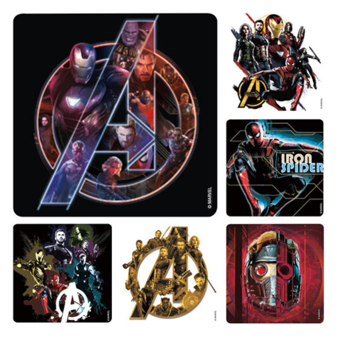 Avengers Stickers - Avengers Infinity Party - Envelope Seals, Party ...
