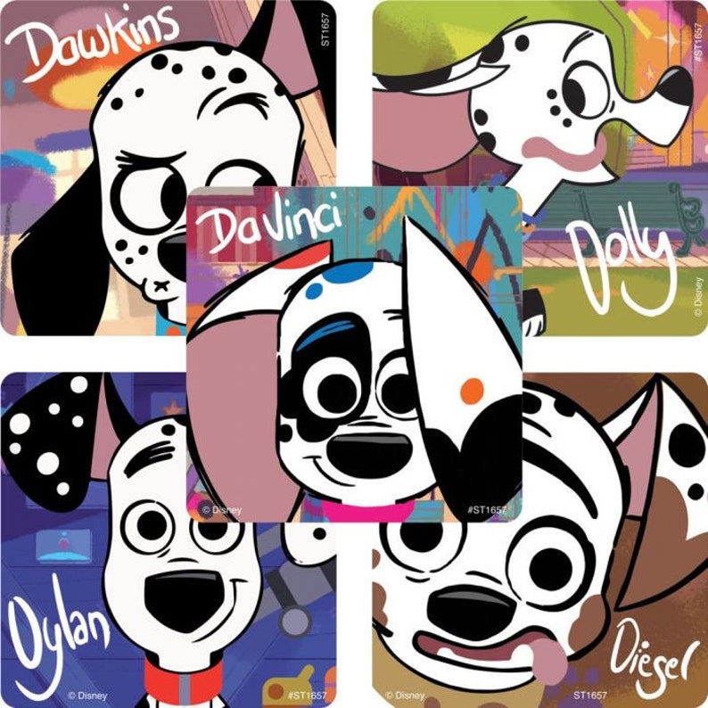 101 Dalmatian Stickers - Birthday Supplies - Party Favors, Reward ...