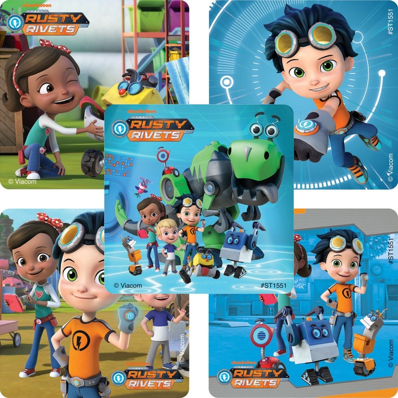 Rusty Rivets Stickers Birthday Party Envelope Seals, Party Favors ...