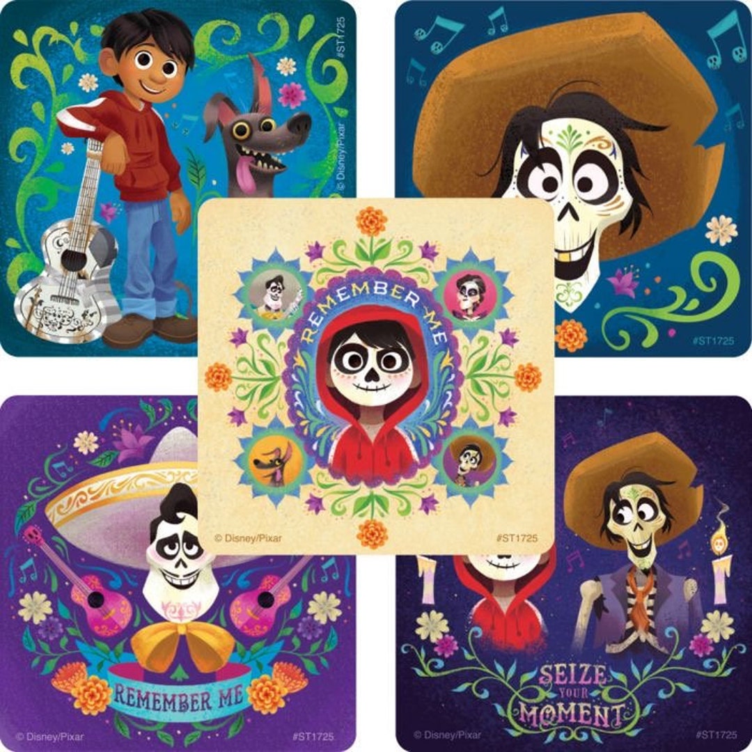 Disney Pixar Coco Stickers - Birthday Supplies - Party Favors, Reward ...