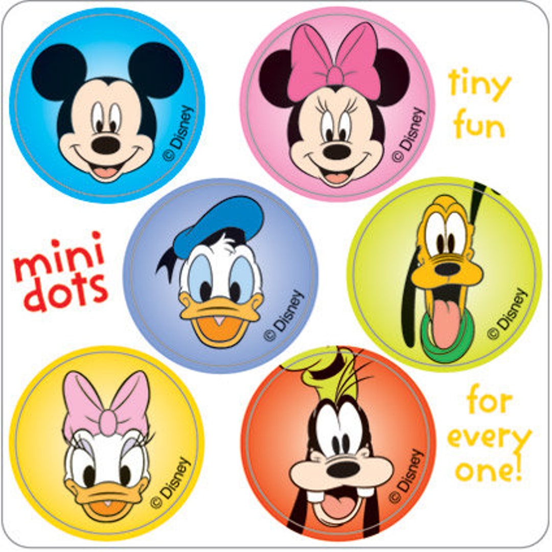 Mickey Mouse Dots Stickers - Mickey Delights - Envelope Seals, Party ...