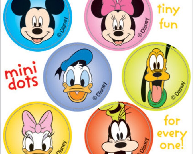 Mickey Mouse Dots Stickers Mickey Delights Envelope Seals, Party Favors ...