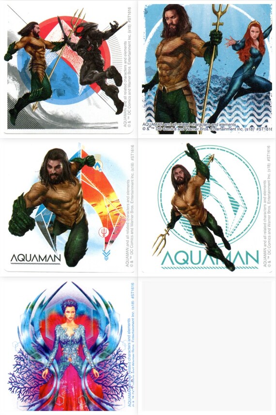 Licensed Aquaman Stickers DC Comics Envelope Seals Party - Etsy