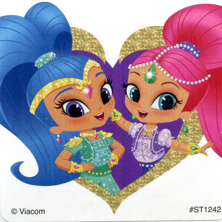 Shimmer and Shine Stickers Party Envelope Seals, Party Favors, Reward ...