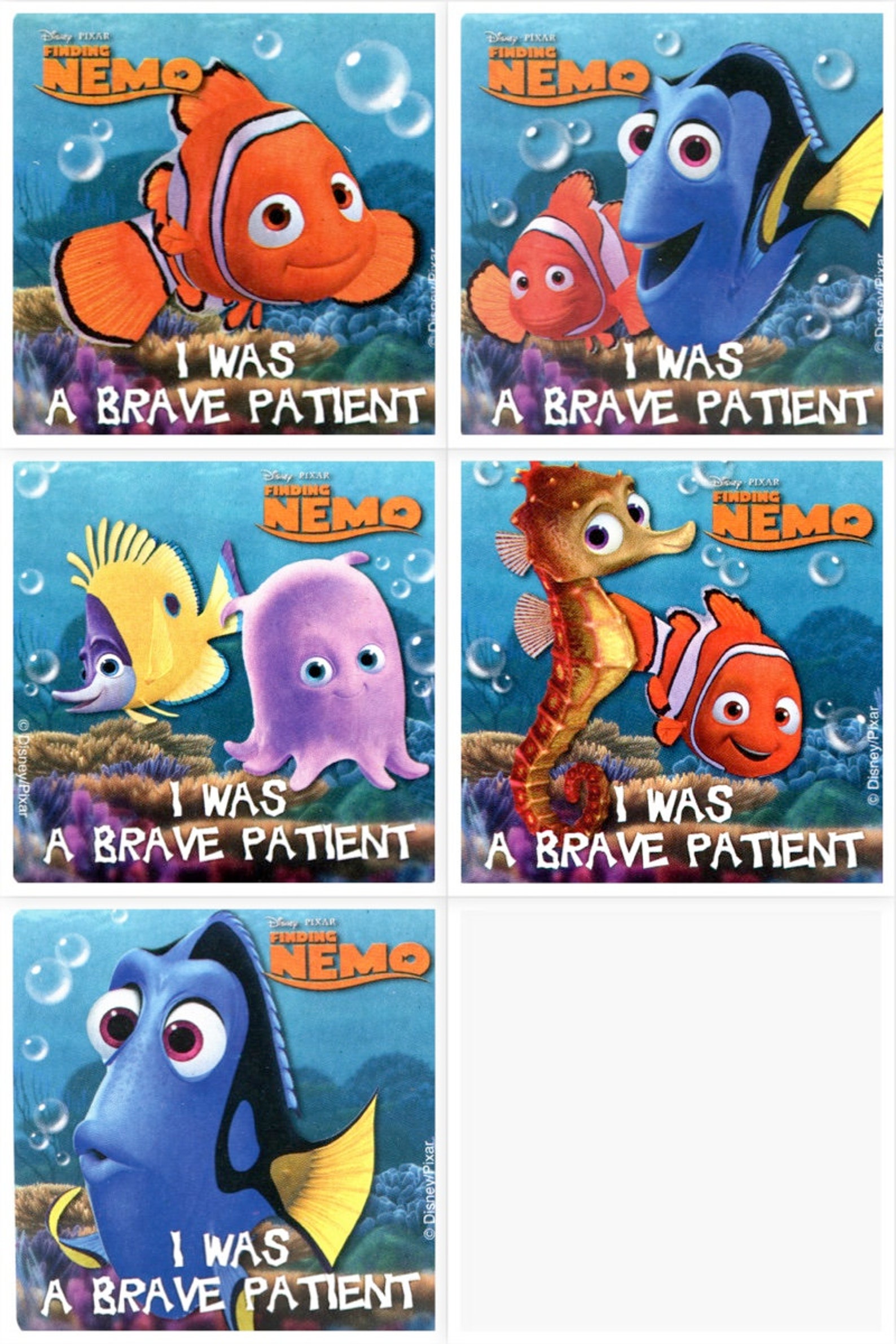 Nemo Stickers Patient Rewards - Finding Nemo Great Patient - Envelope ...