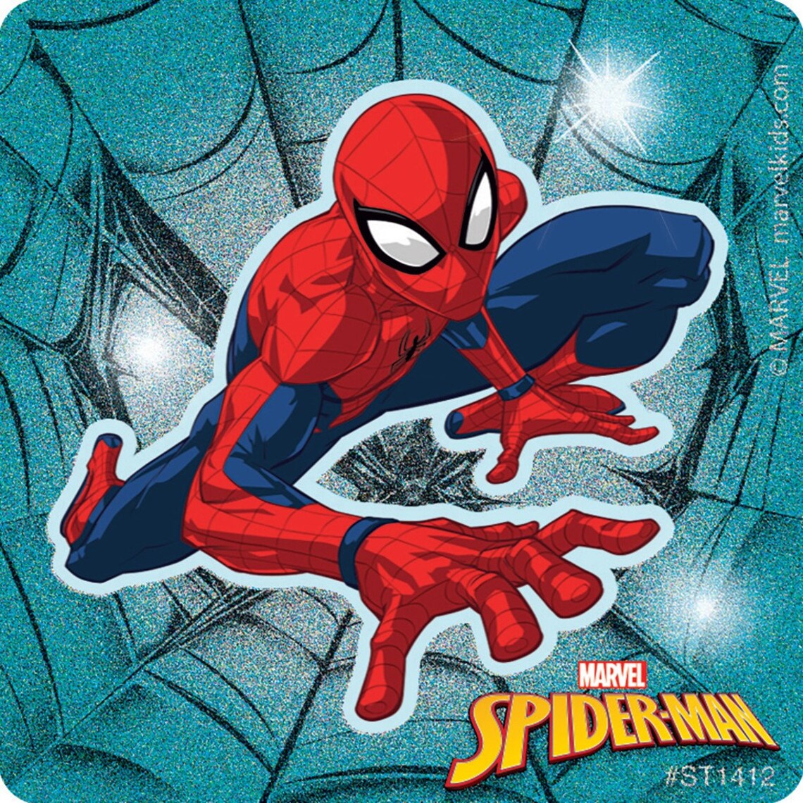 Spider-man Stickers Spider-man Glitter Stickers Envelope - Etsy