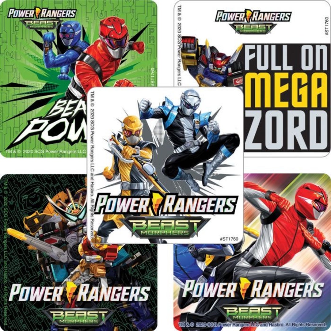 Power Rangers Stickers - Birthday Party Supplies - Party Favors, Reward ...