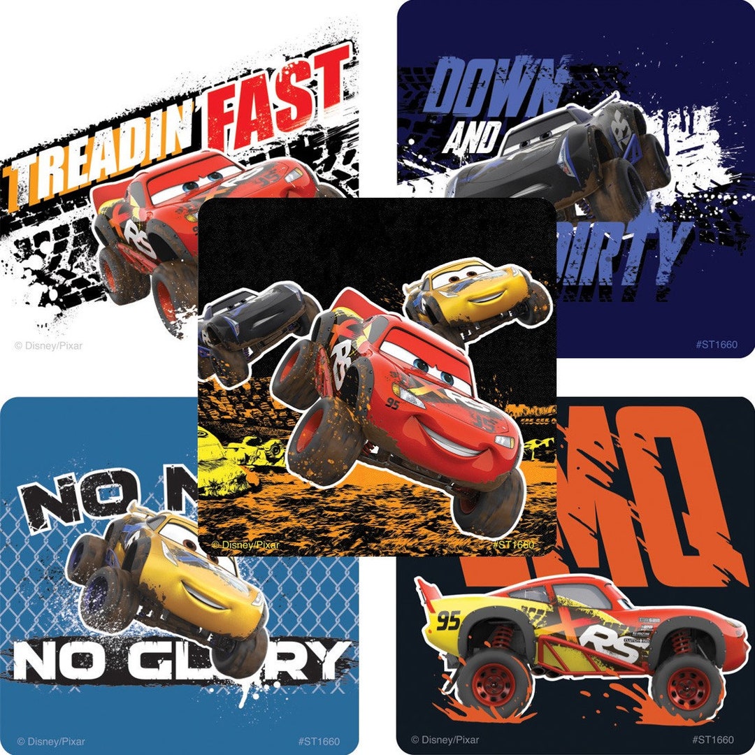 Disney Cars Stickers Cars Mudding Stickers Envelope Seals - Etsy