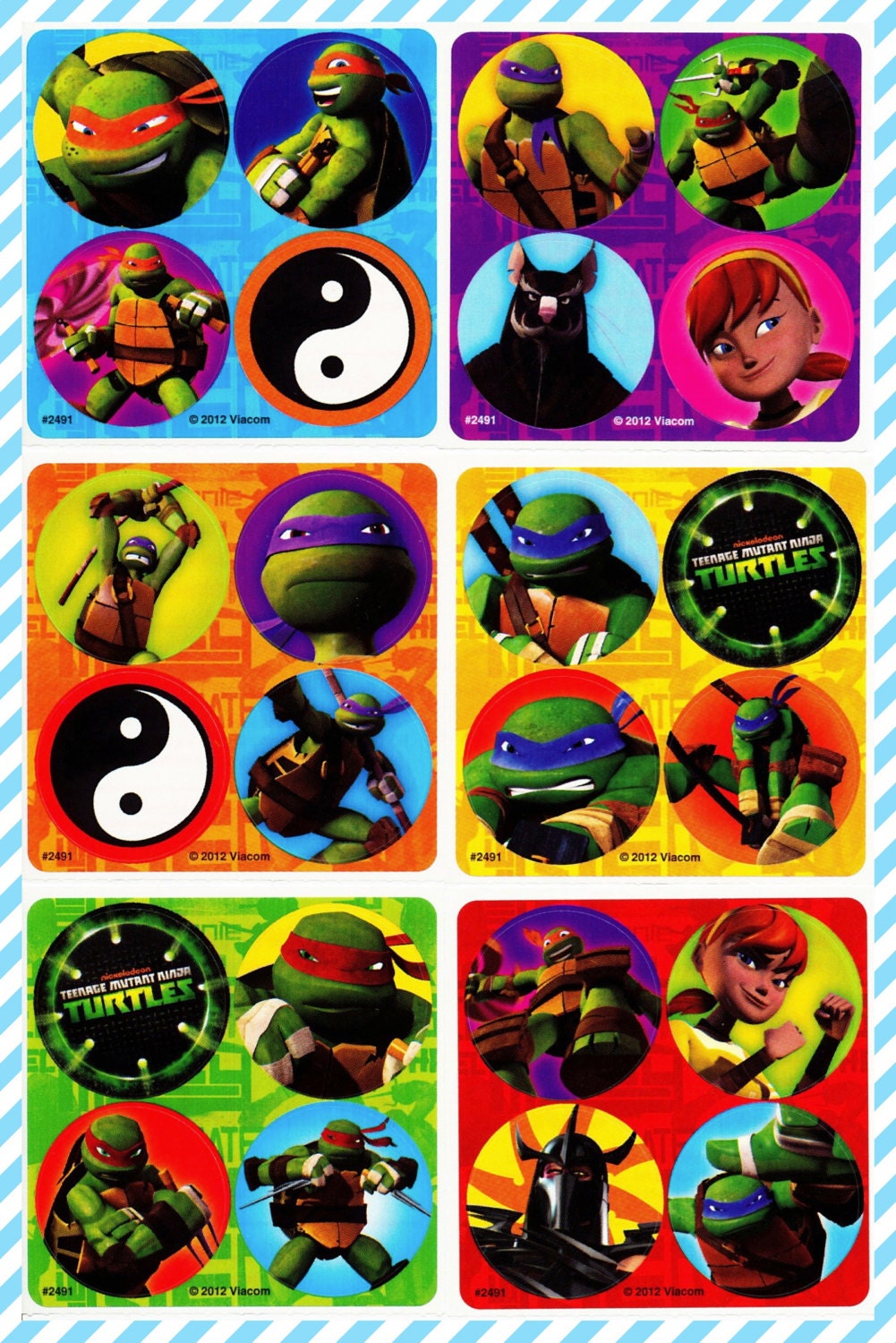 Sticker Dots - Teenage Mutant Ninja Turtles - TMNT - Envelope Seals ...