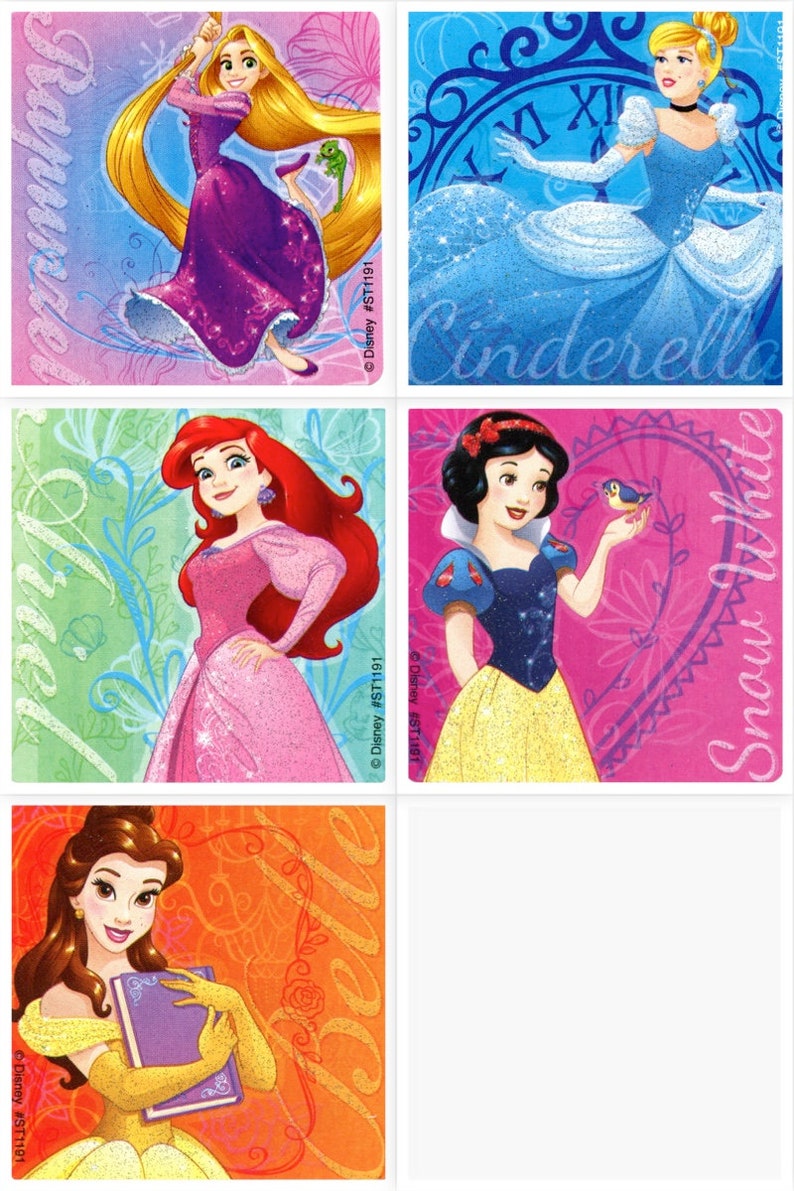 Princess Glitter Stickers Envelope Seals, Favours, Reward, Merit Awards ...