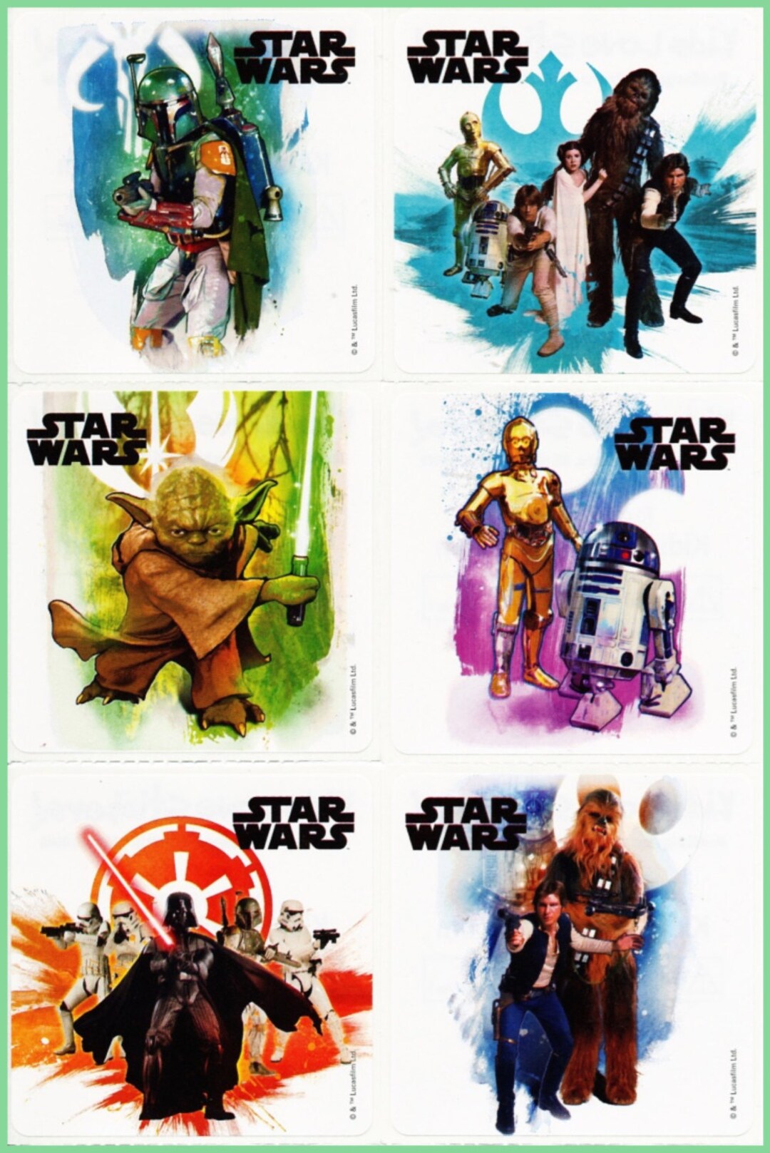 Star Wars Stickers Envelope Seals Party Favours Reward - Etsy