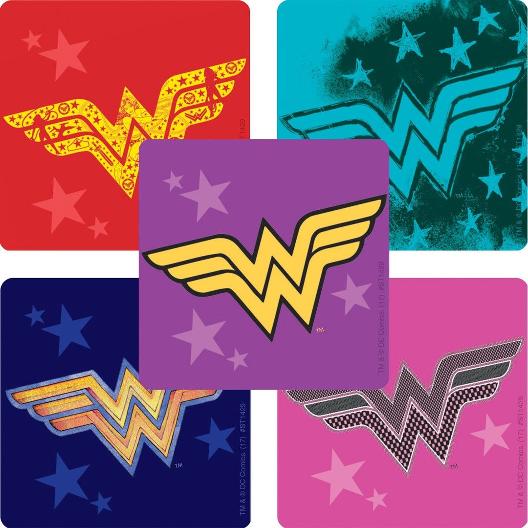 Wonder Woman Stickers Super Hero Birthday Party Party - Etsy
