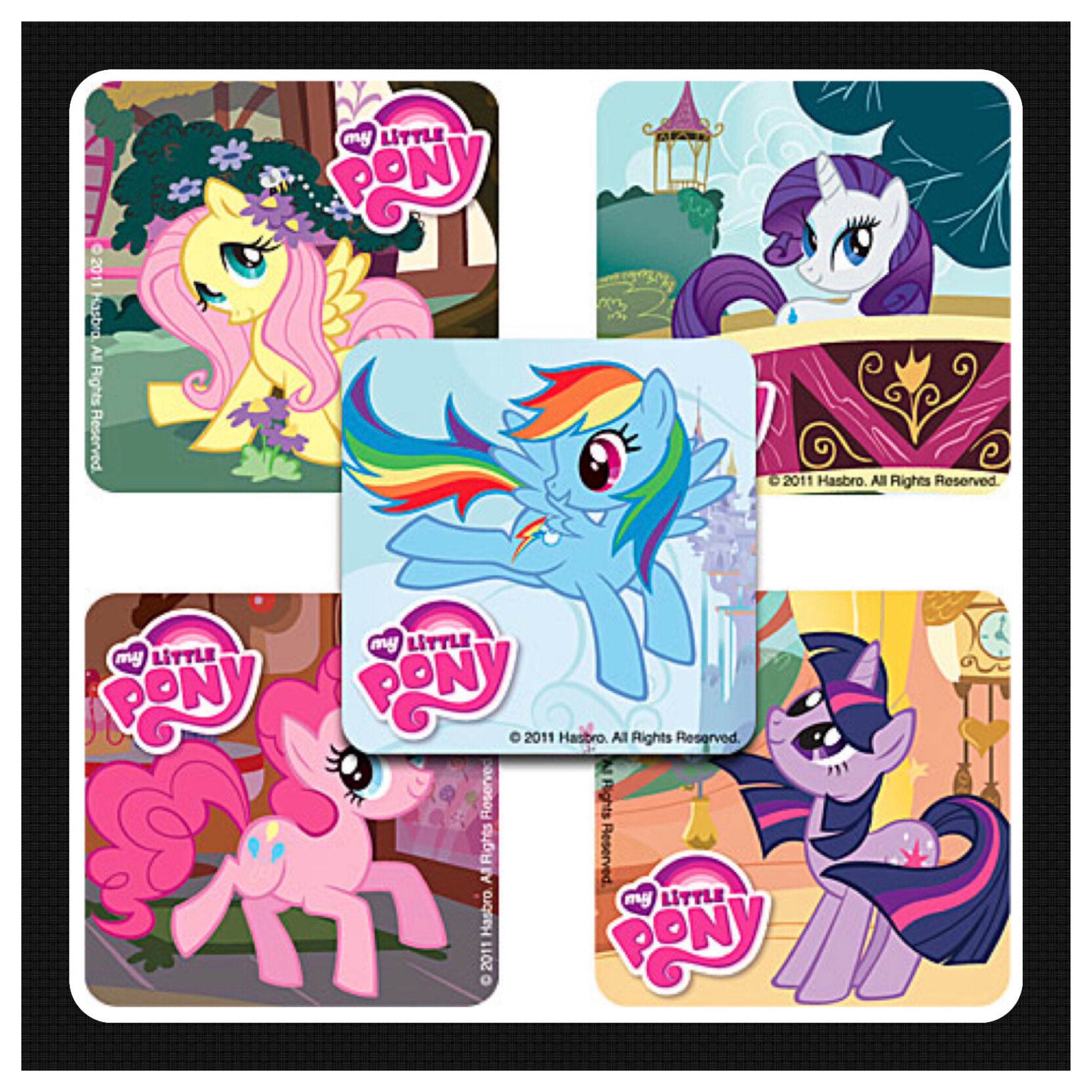 My Little Pony Stickers - Birthday Party - Envelope Seals, Party Favors ...