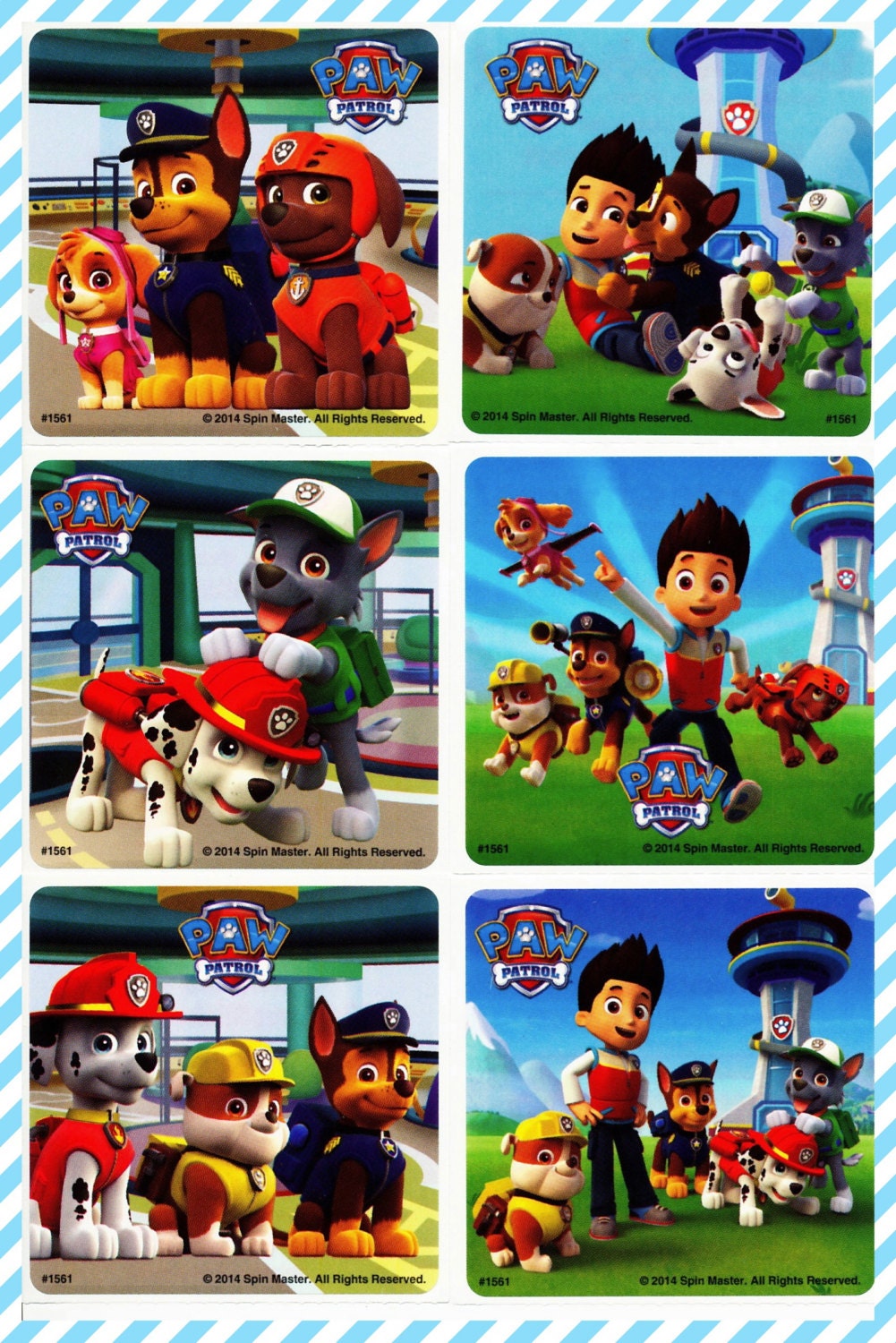 Paw Patrol Stickers Envelope Seals, Favors, Reward Charts for Parents ...