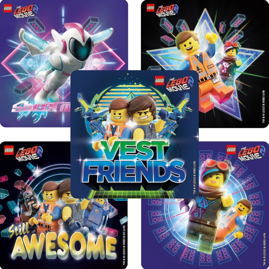 Licensed* Lego Movie Stickers -lego Movie 2 - Lego Party - Envelope ...