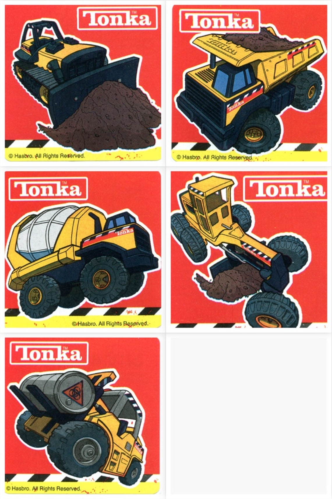 Tonka Stickers Tonka Trucks Party Envelope Seals, Party Favors, Reward ...