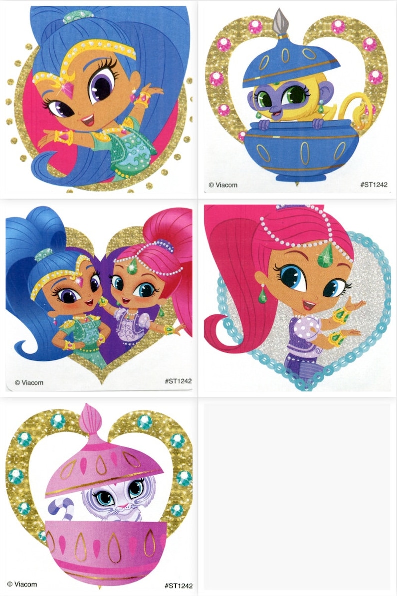 Shimmer and Shine Stickers Party Envelope Seals, Party Favors, Reward ...