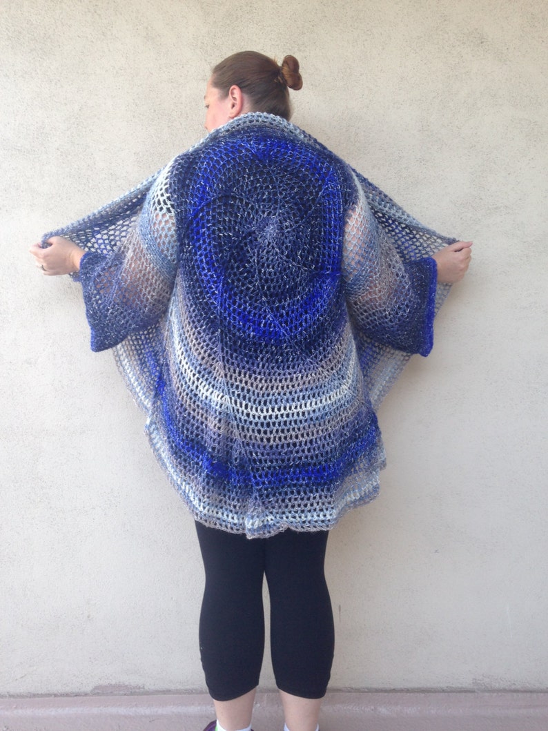 Crochet Pattern Jacket Circle Jacket Pattern PDF Pattern Coat Shawl in ...