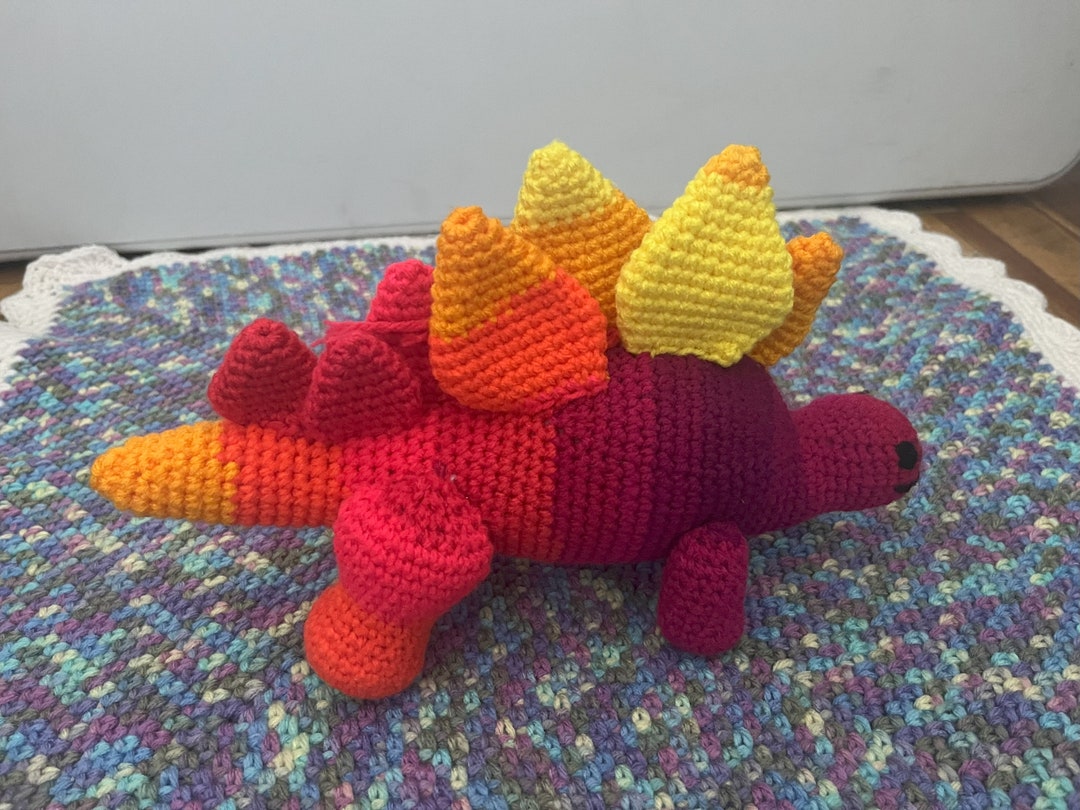 Red Stegosaurus, Yellow Stegosaurus, Stuffed Dinosaur, Red Stuffed ...