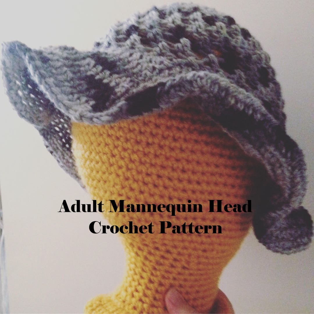 Mannequin Head, Crochet Pattern, Adult Head Pattern, Adult Model Head ...
