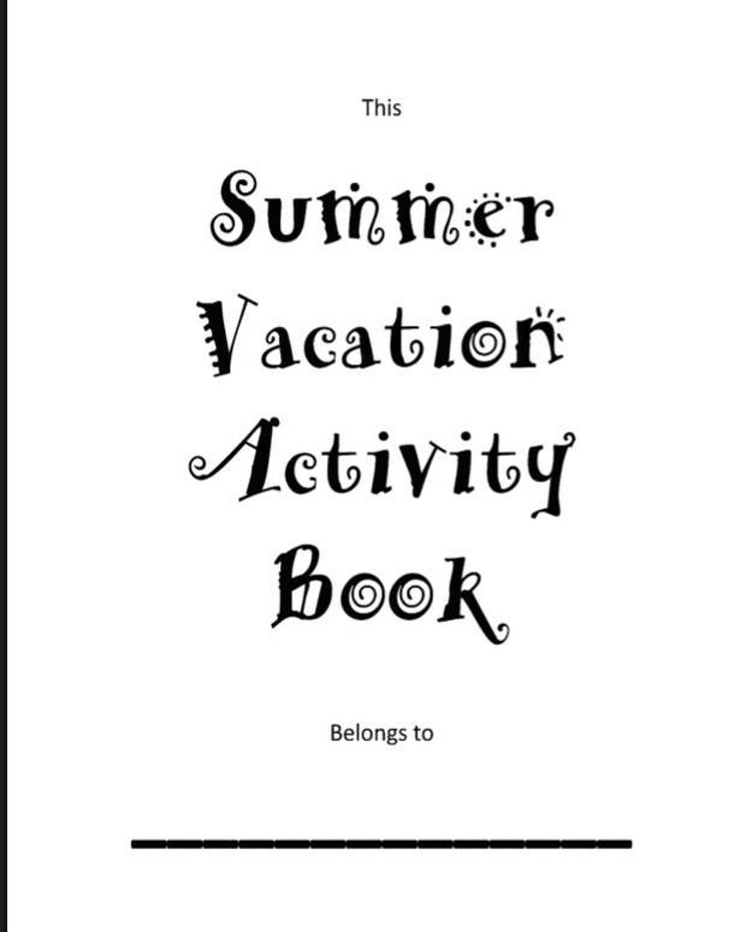 Summer Vacation Activity Book, Road Trip Games, Kids Puzzle Book ...