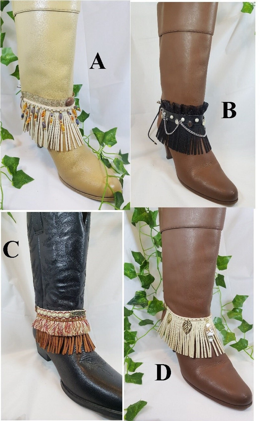 Boot Cuff Anklets, Gold Leaves, Faberge Egg, Biker Wear,indian Ankle ...