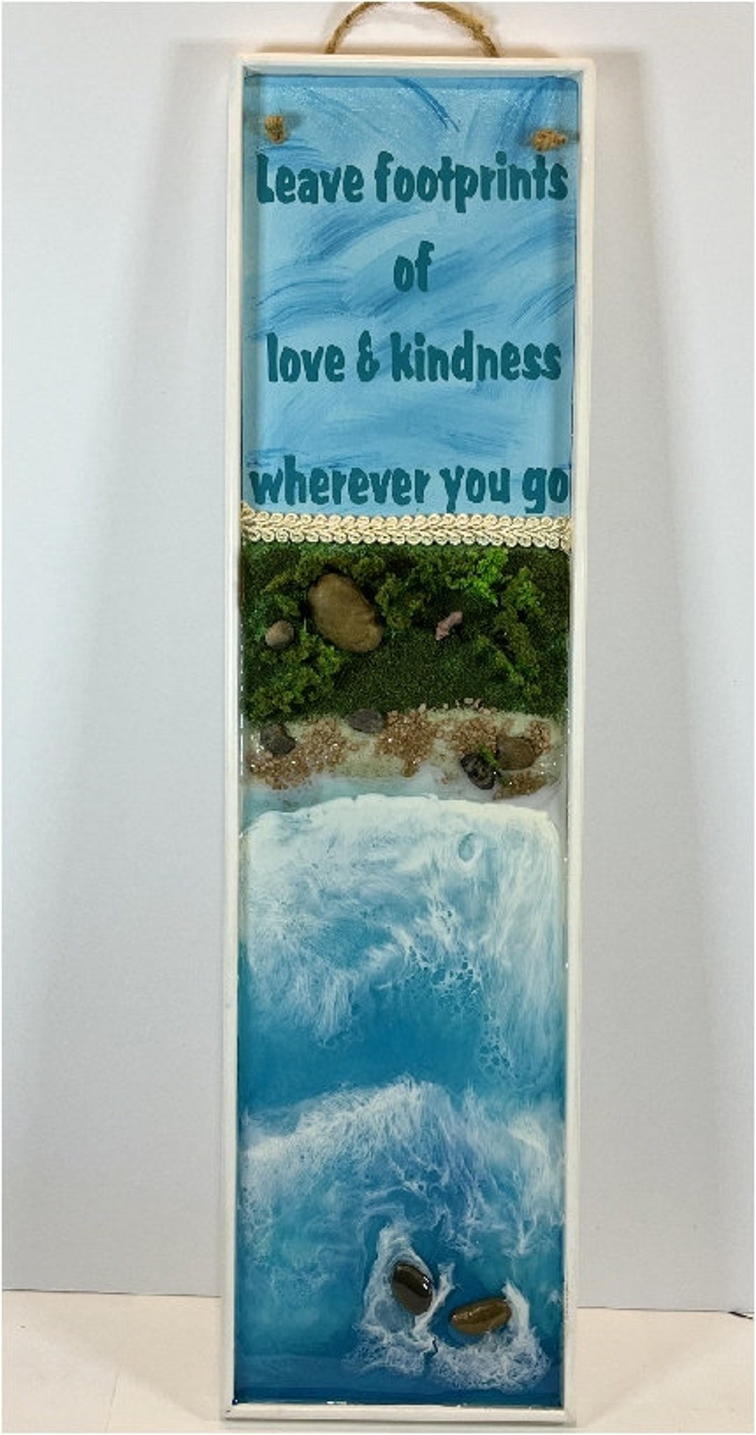 Forest by the Ocean, Resin Art, Fun Signs, Resin Sign, Deer, - Etsy