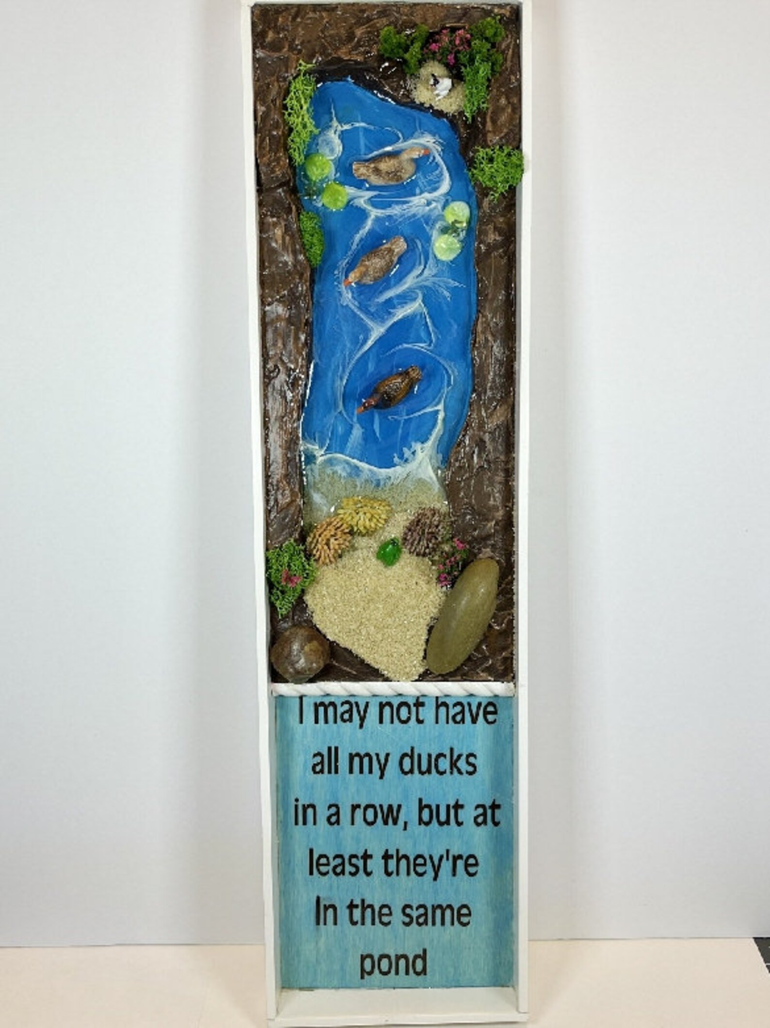 Duck Pond, Resin Pond, Frog, Rabbit, Ducks in a Row, Wall Art, - Etsy