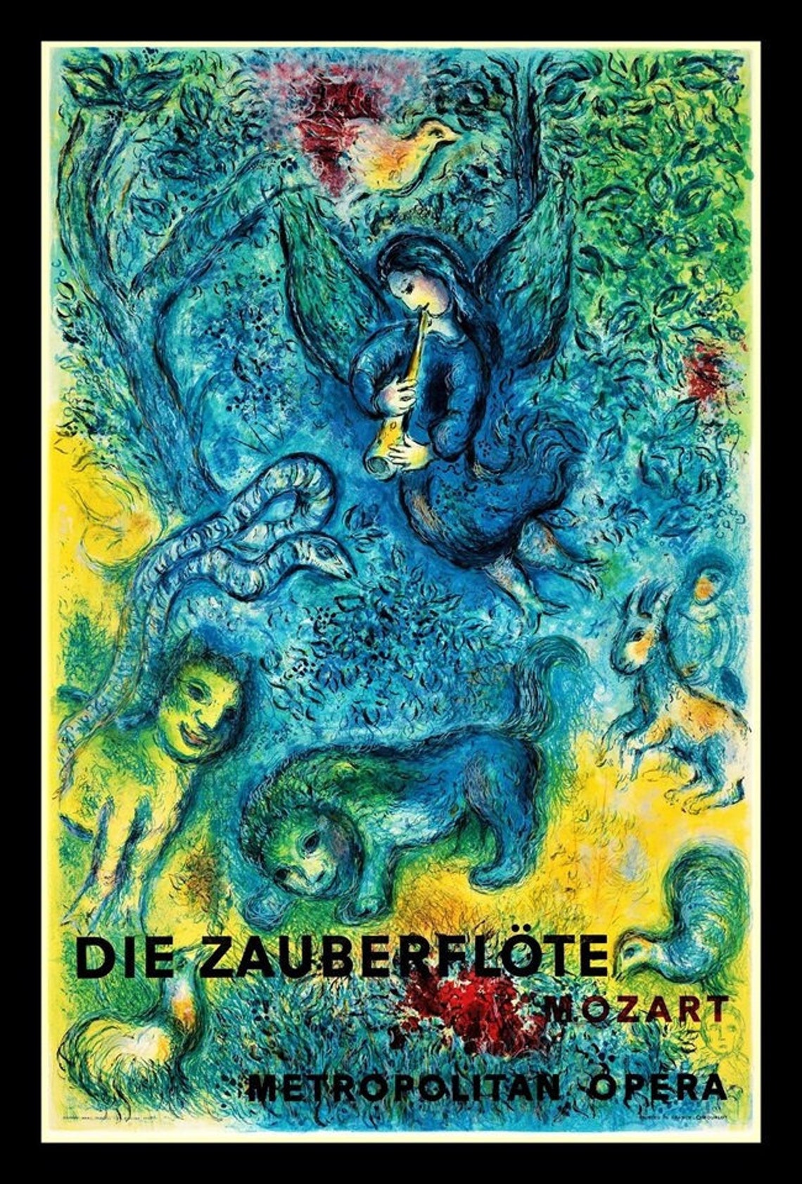Mark Chagall Magic Flute Metropolitan Opera Poster Fridge Magnet 6x8 ...
