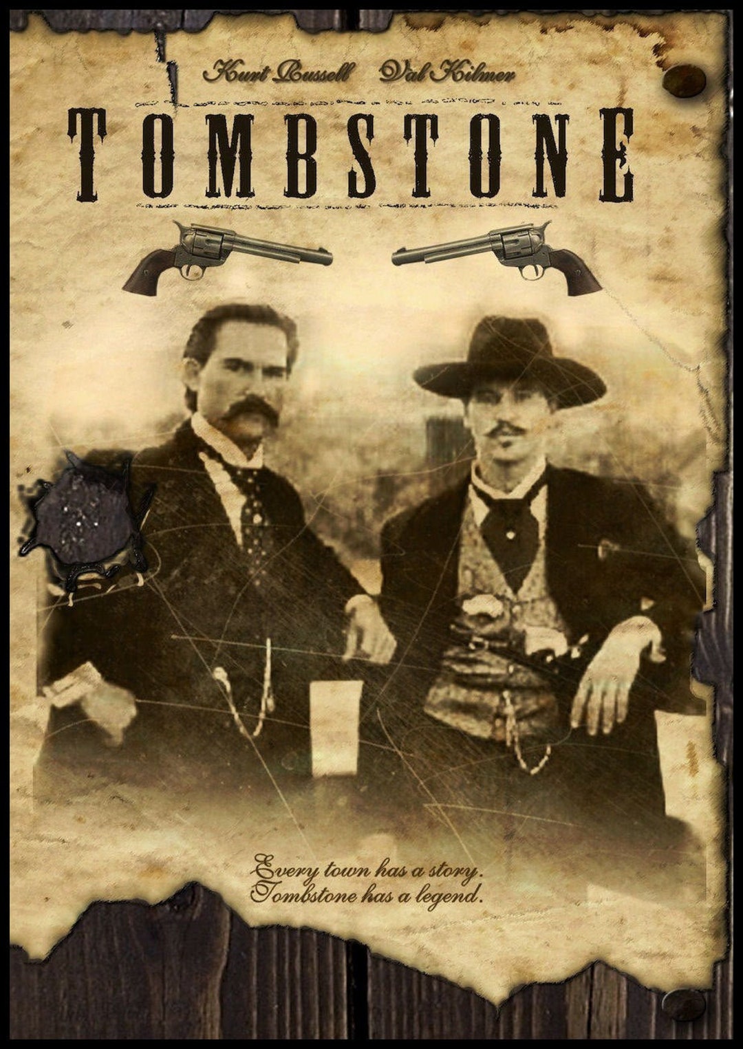 Tombstone Movie Poster Kurt Russell Magnetic Movie Poster FRIDGE MAGNET ...