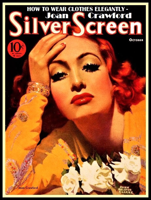 Joan Crawford Silver Screen Magazine Canvas Print Fridge Magnet 6x8 Large - Etsy