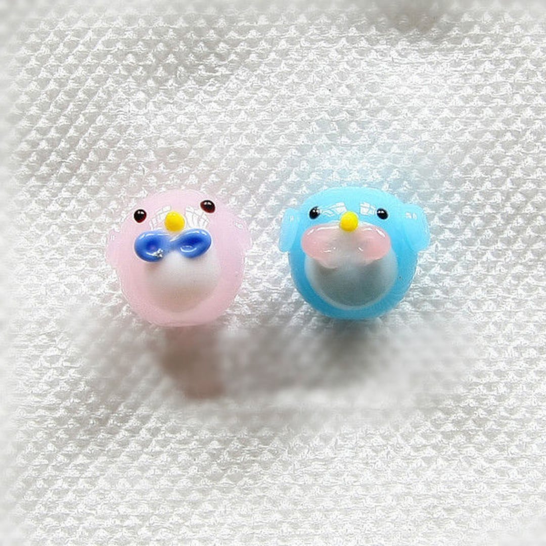 Lamp Work 14mm Penguin Glaze Bead Animal Glass Beads Handmade Bead Fun ...