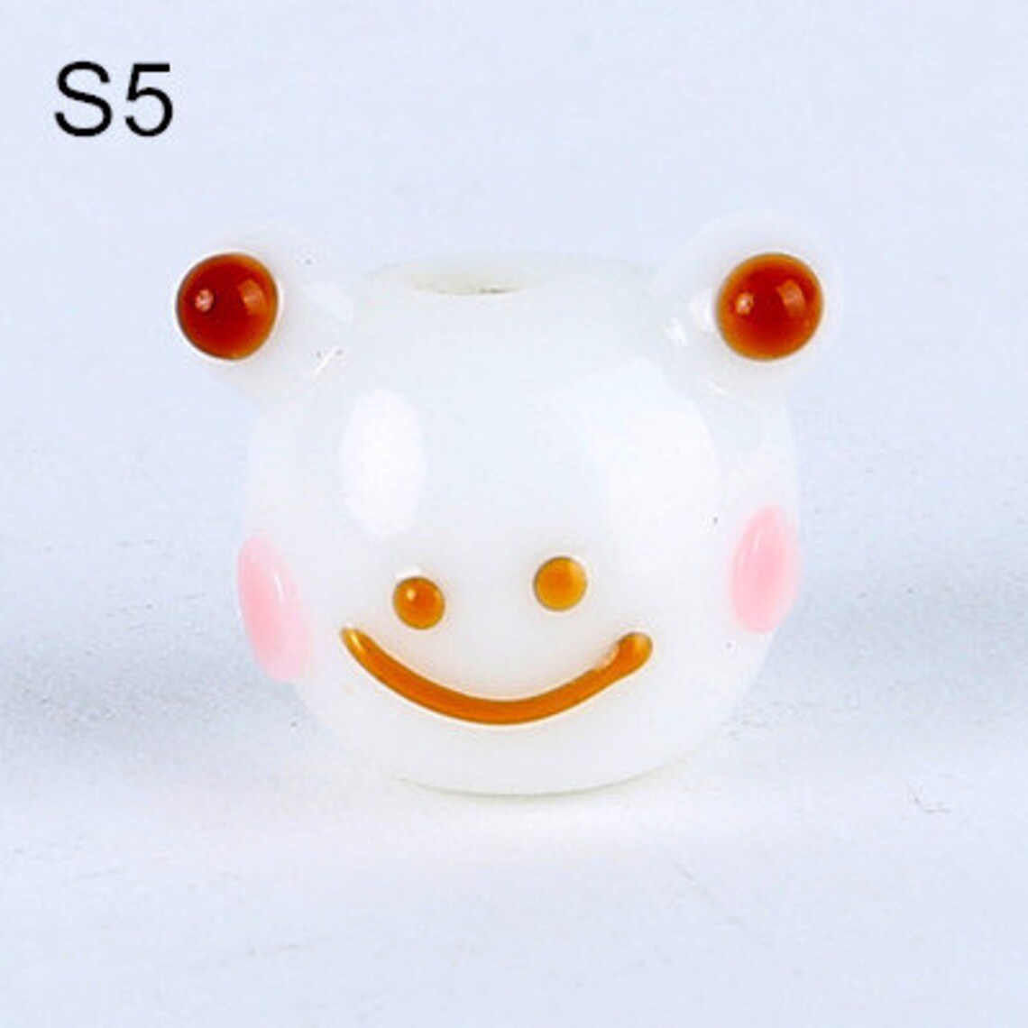 14mm Glazed Bead Smile Frog Glass Beads Handmade Bead Colorful - Etsy