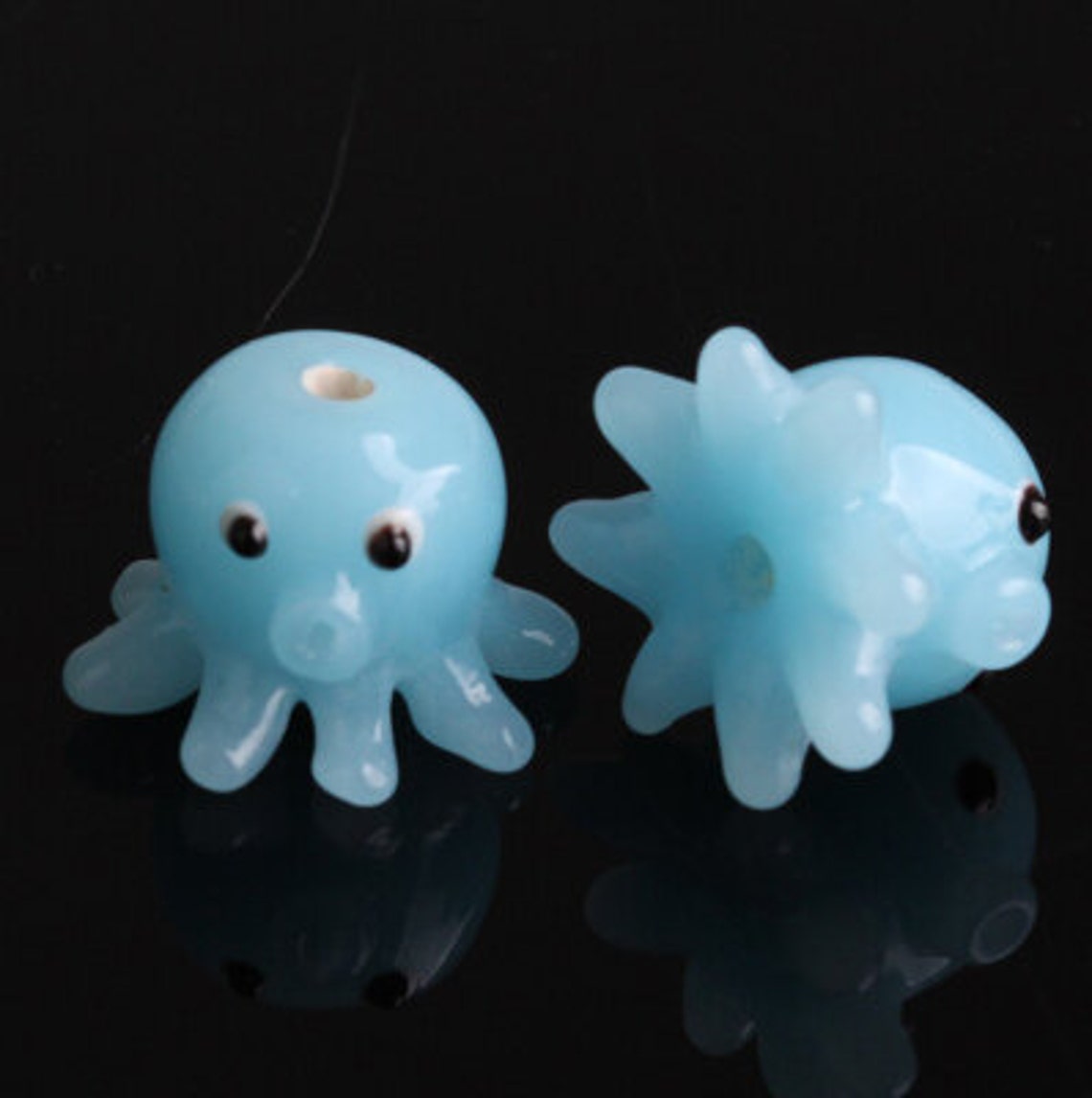 Glazed Bead 20x15mm Glass Beads Octopus Bead Charm Bracelet - Etsy