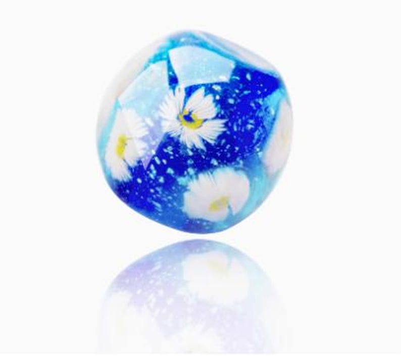 Lampwork 16mm 20mm Petal Flower Dot Glaze Bead Glass Bead Charm ...