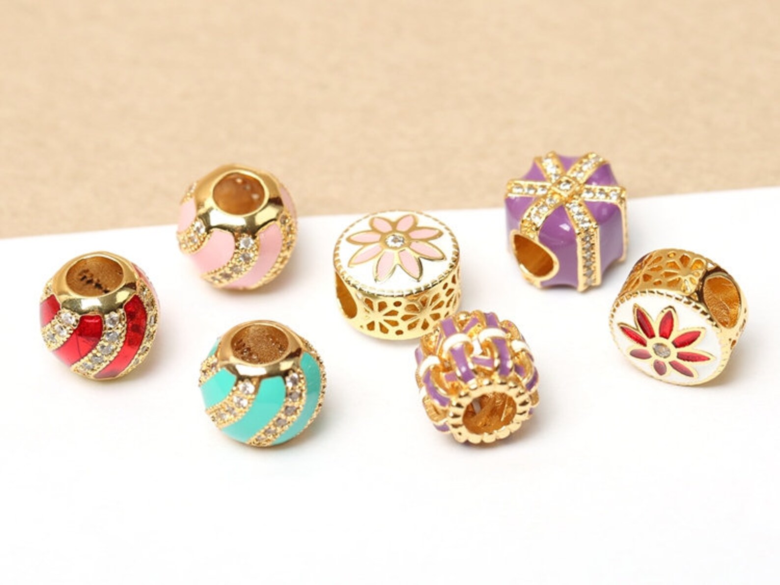 Cloisonne Bead Stunning Beads Enamel Beauty Color Flower - Etsy