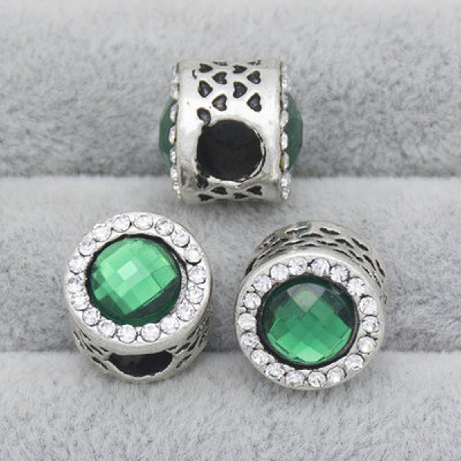 12mm Crystal Candy Color Silver 4.3mm Hole Bead Big Hole Beads | Etsy