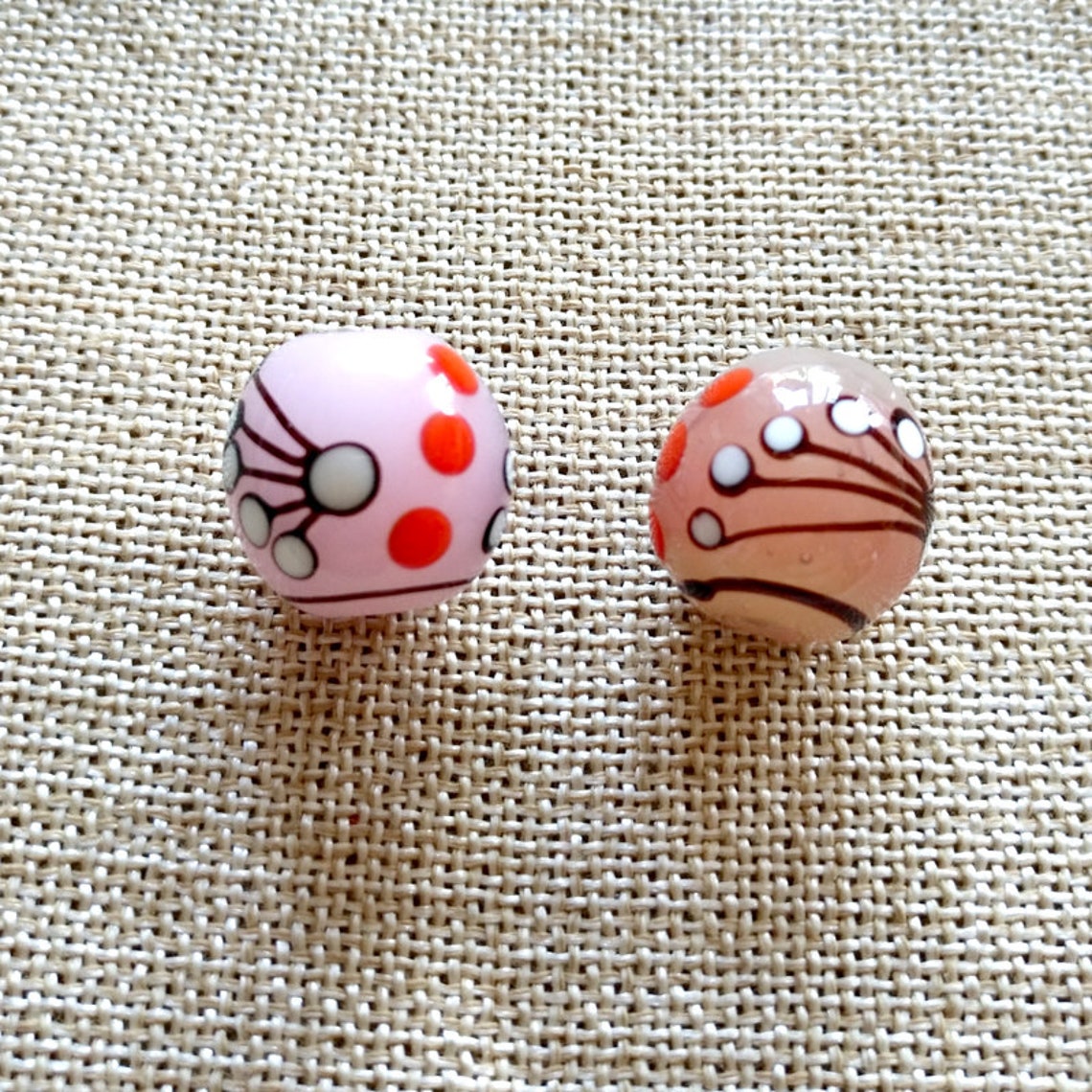 14mm 16mm Lamp Work Dots Glaze Beads Bless Bead Glass Beads Lucky Bead ...