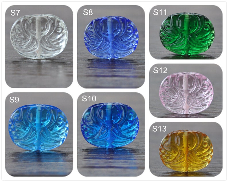 Lamp Work 24x19x8mm Carved Fish Pattern Wishful Cloud Beads - Etsy